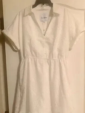 Sam Edelman | Dresses | Sam Elderman Eyelet Maxi Shirtdress White Size ...